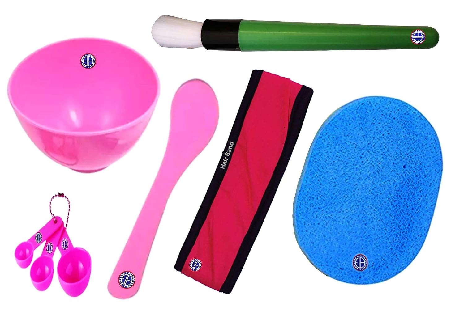 Ear Lobe & Accessories Combo Pack (Face Pack Bowl+ Brush +Hair Band ...