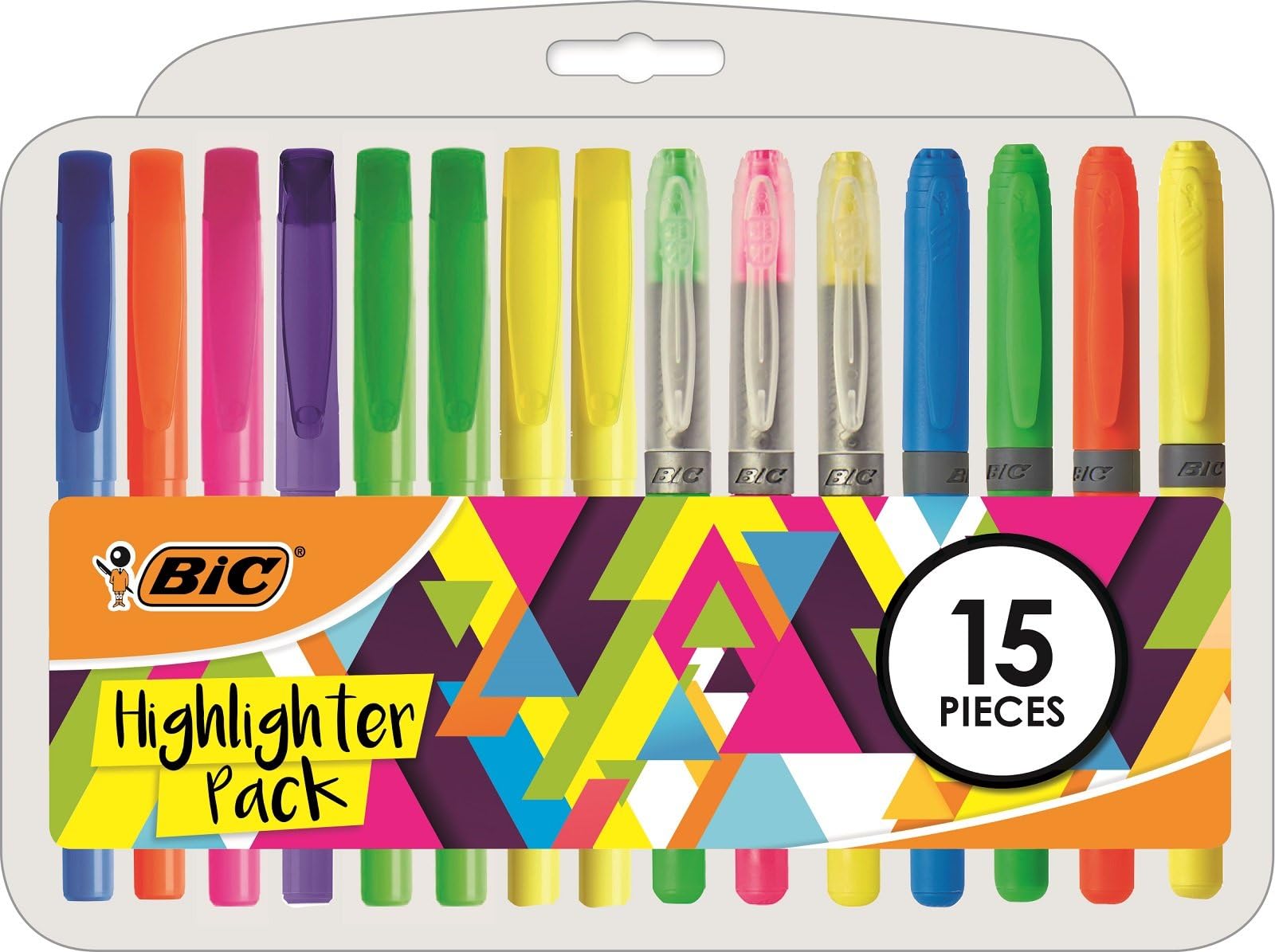 BIC Highlighter Collection Box, Assorted Intense and Pastel Colours, in ...