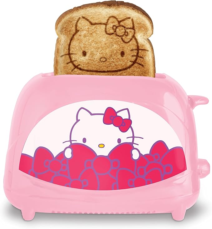 Amazon.com: Uncanny Brands Hello Kitty Two-Slice Toaster- Toasts Your ...