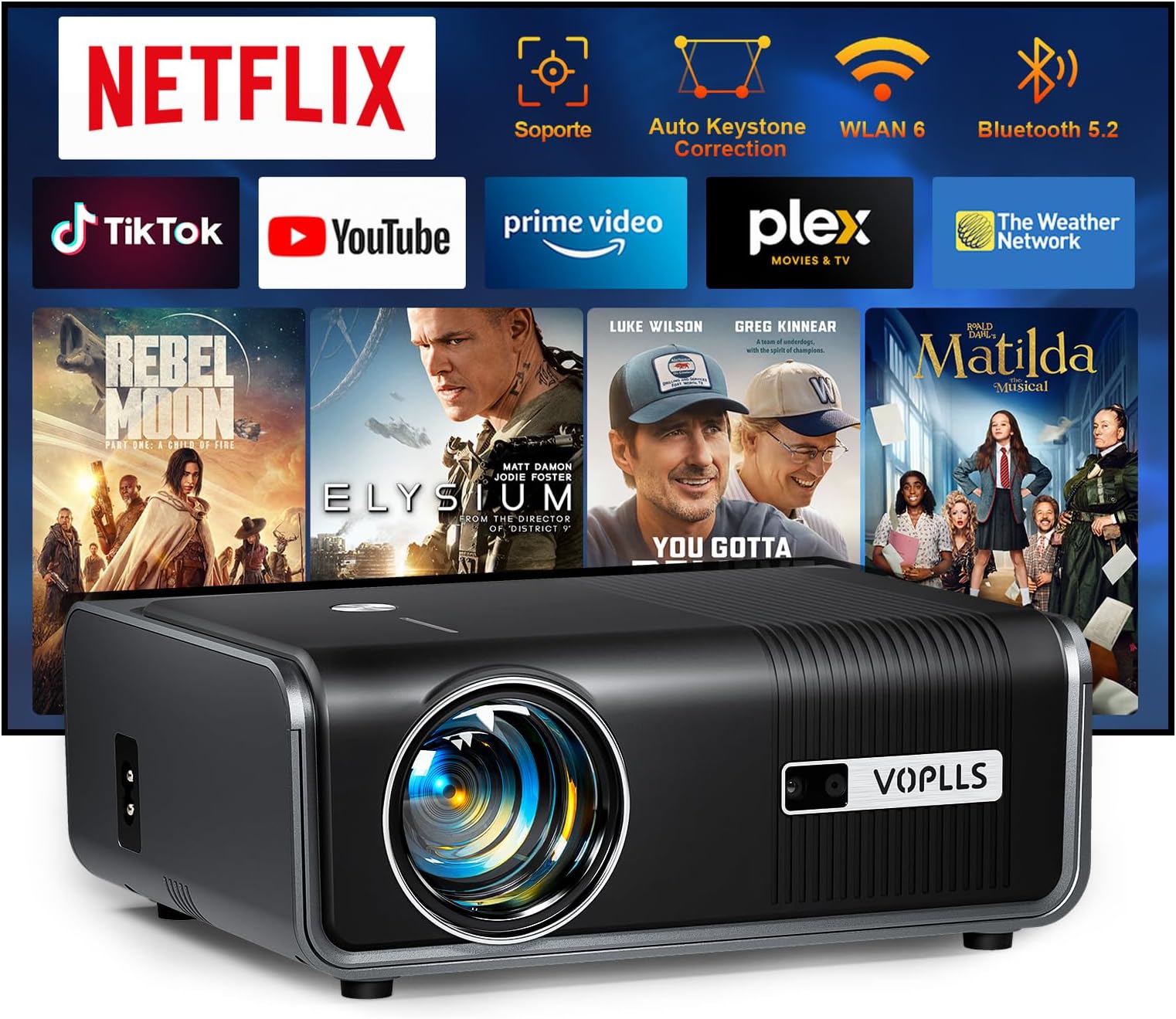 YABER Y30 9500 Lúmenes Proyector Full HD 1080P Cine en Casa Soporta 4K ...