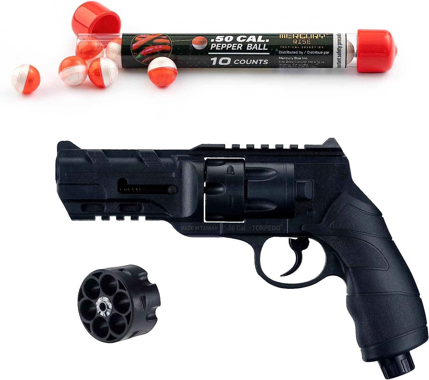 Amazon.com : Mercury Rise Torpedo Revolver .50 Caliber Pistol (Black ...