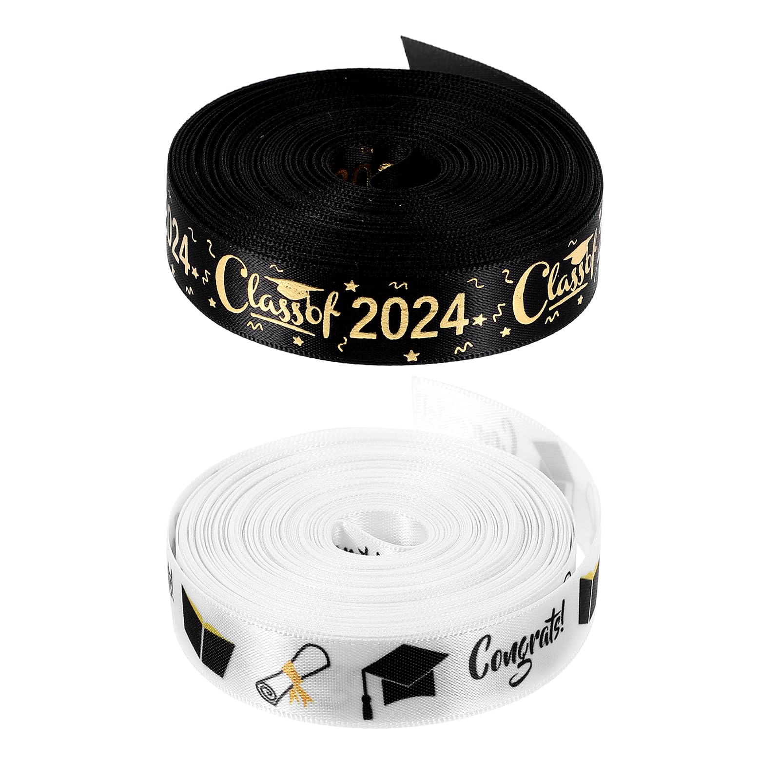 Amazon.com: LUOZZY 2 Rolls Class of 2024 Ribbon Roll Decorative ...