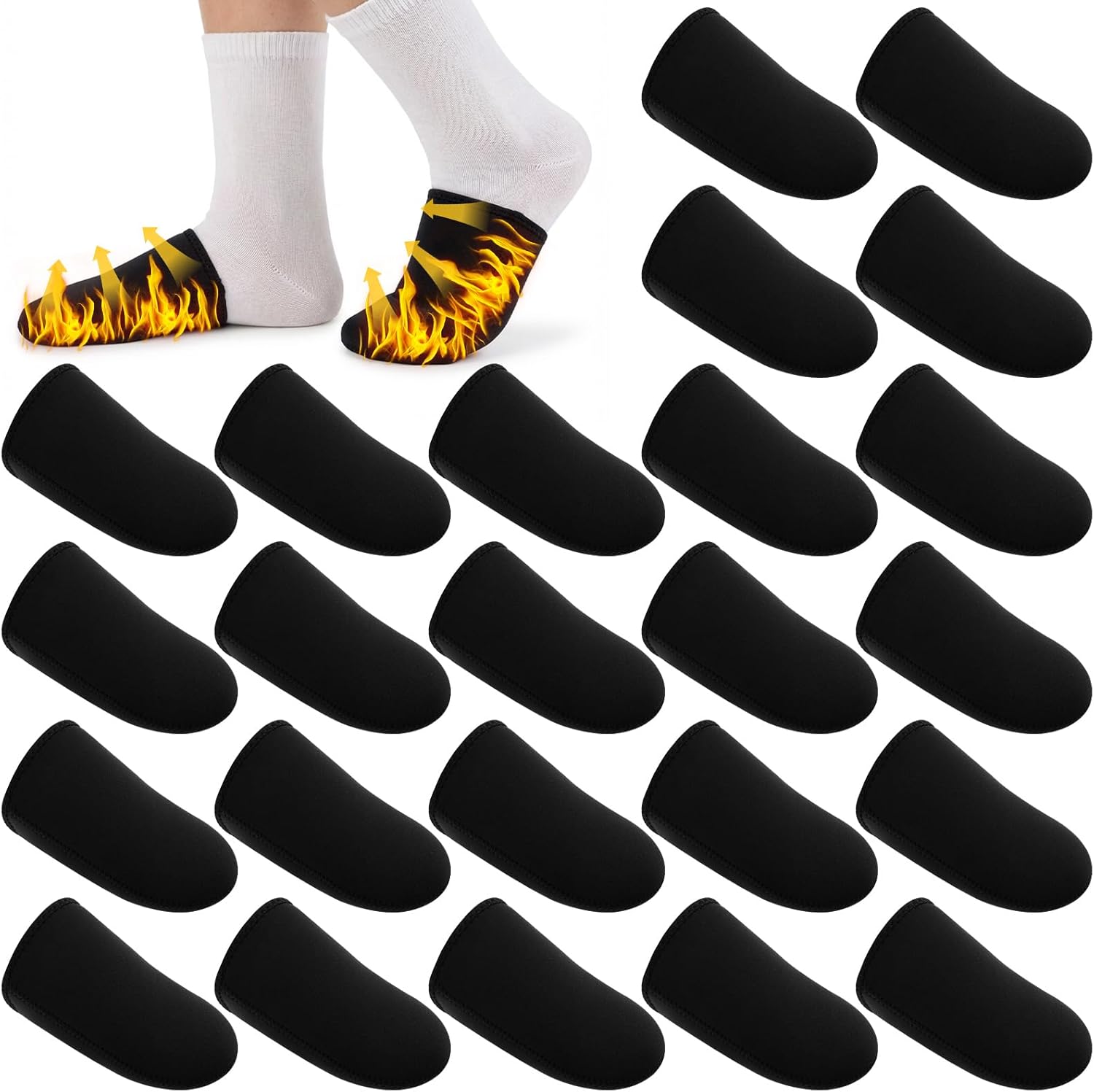 Amazon.com: Tivi Tovo 12 Pairs/24 Pcs 3mm Neoprene Toe Warmers Bulk ...