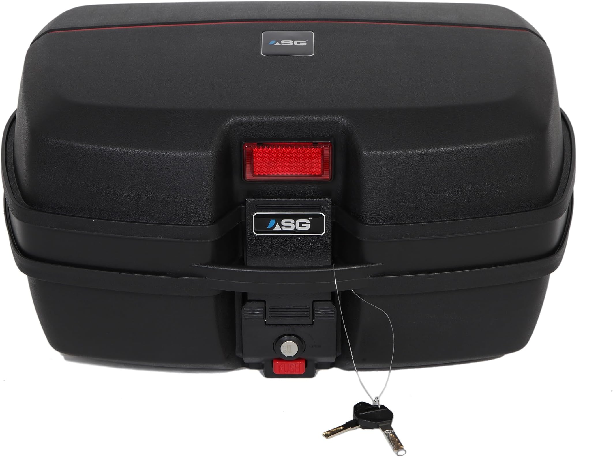 ASG SG-32 Top Box (32 Liters) Motorcycle Storage Solution Hard Shell ...