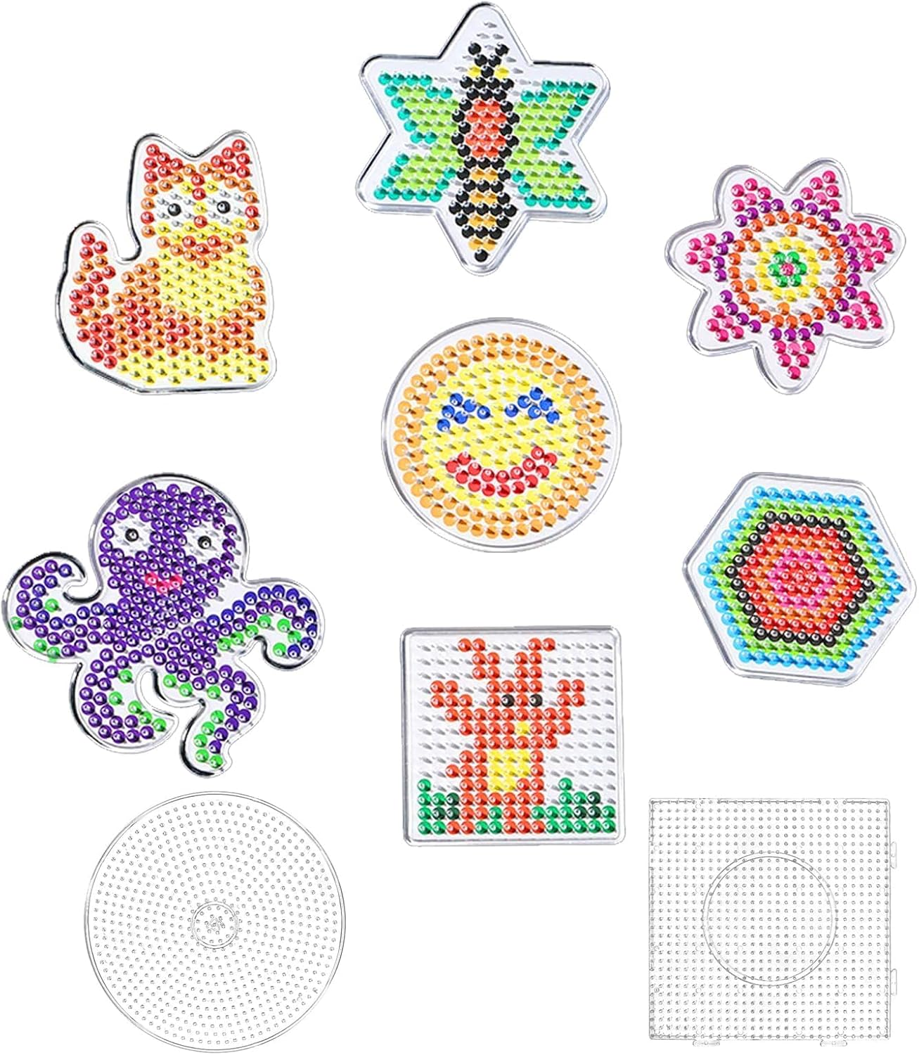 9 Pieces Hama Beads Pegboard, Hama Bead Boards, Hammer Beads Set, Made ...