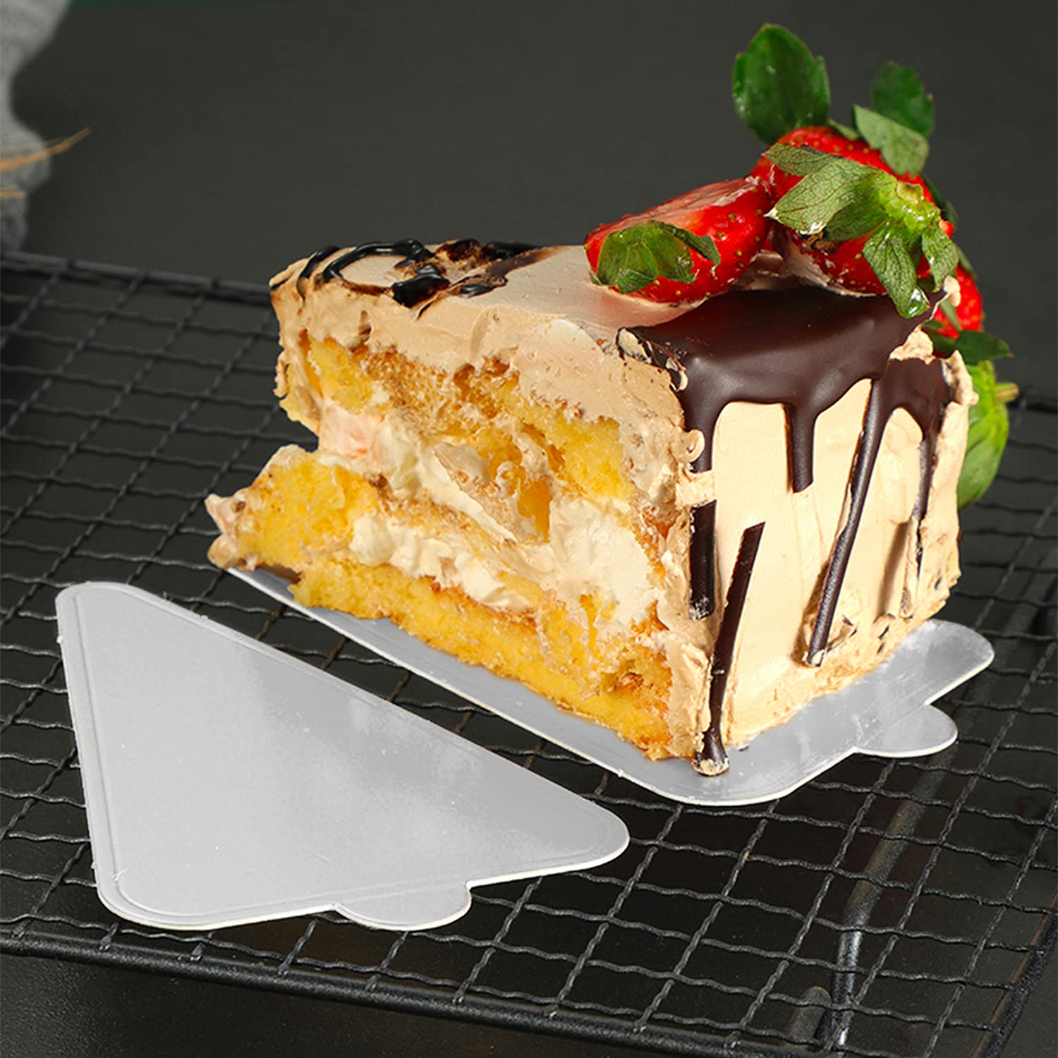 Snapklik.com : 200 Pcs Mini Cake Boards, Silver Mousse Cake Boards Mini ...