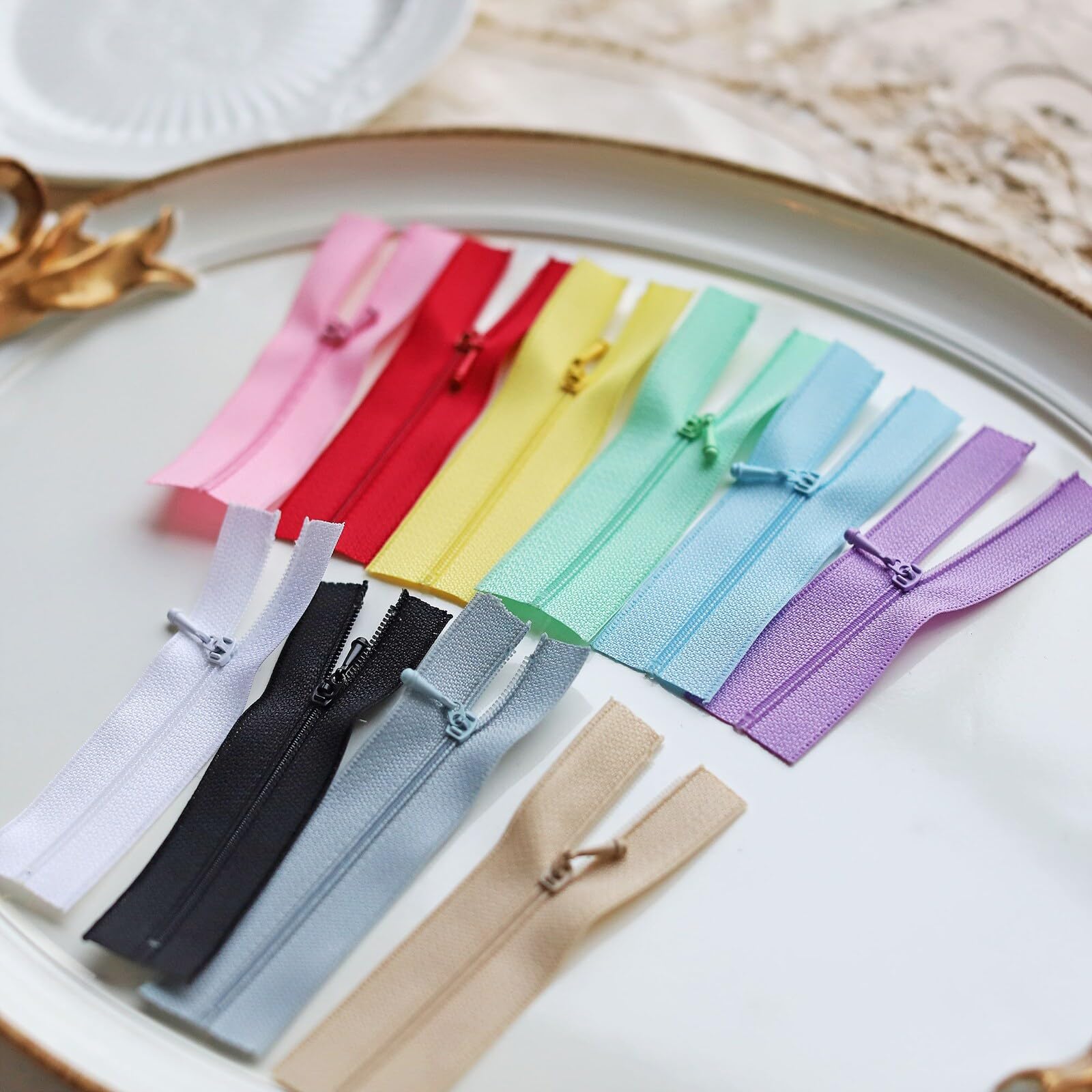 Amazon.com: 8cm/3.1" Tiny Multi Color Zippers, Micro Mini Zippers, Doll ...