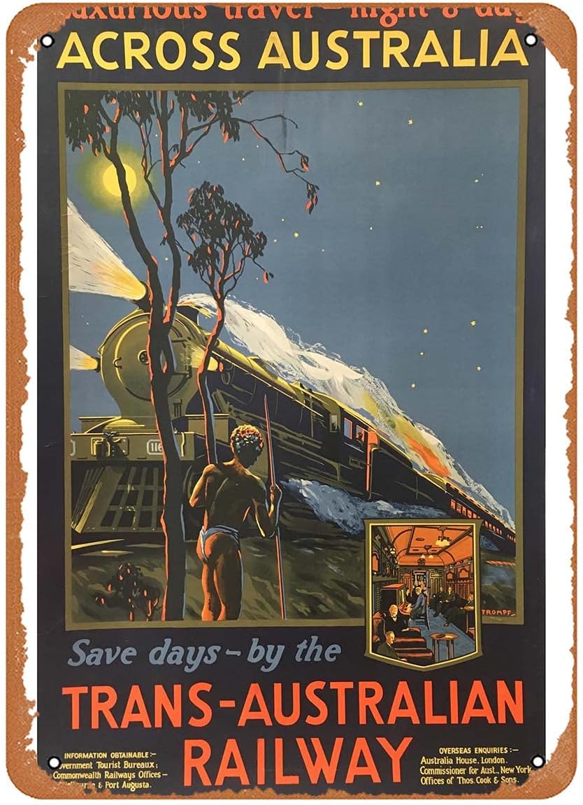 Amazon.com : Vintage Trans-Australian Railway Original Vintage Poster ...