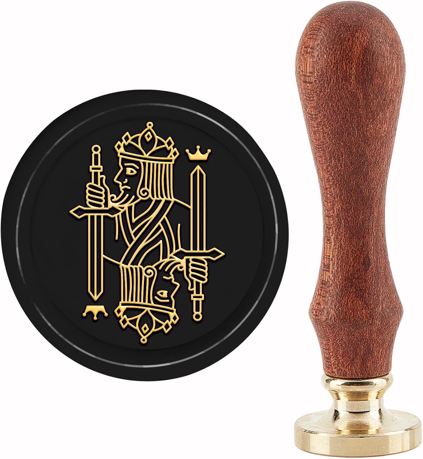 Amazon.com: CRASPIRE Poker King Wax Seal Stamp 30mm Removable Brass ...