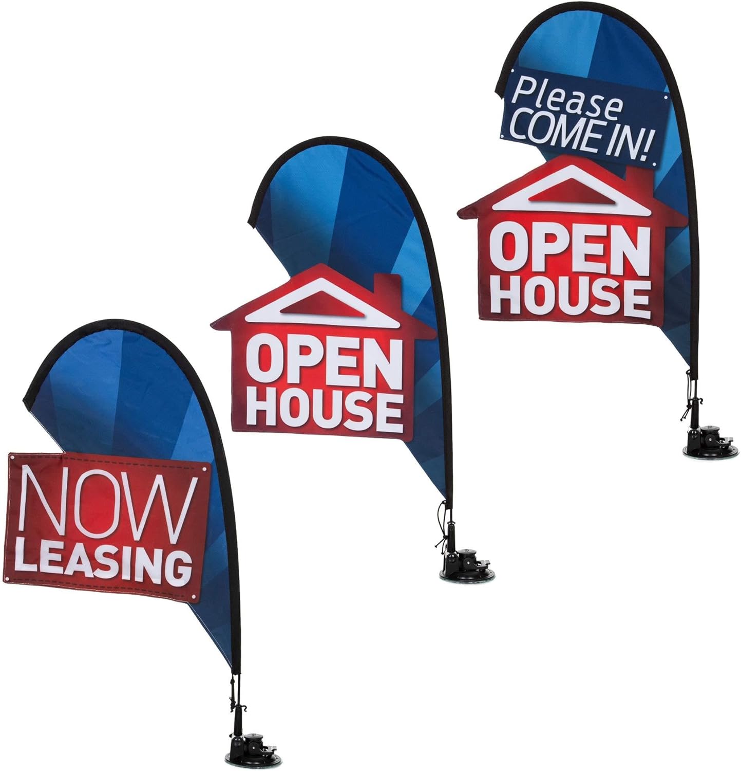 Amazon.com : Open House Flag Kit for Real Estate Agents, 3 Pack ...