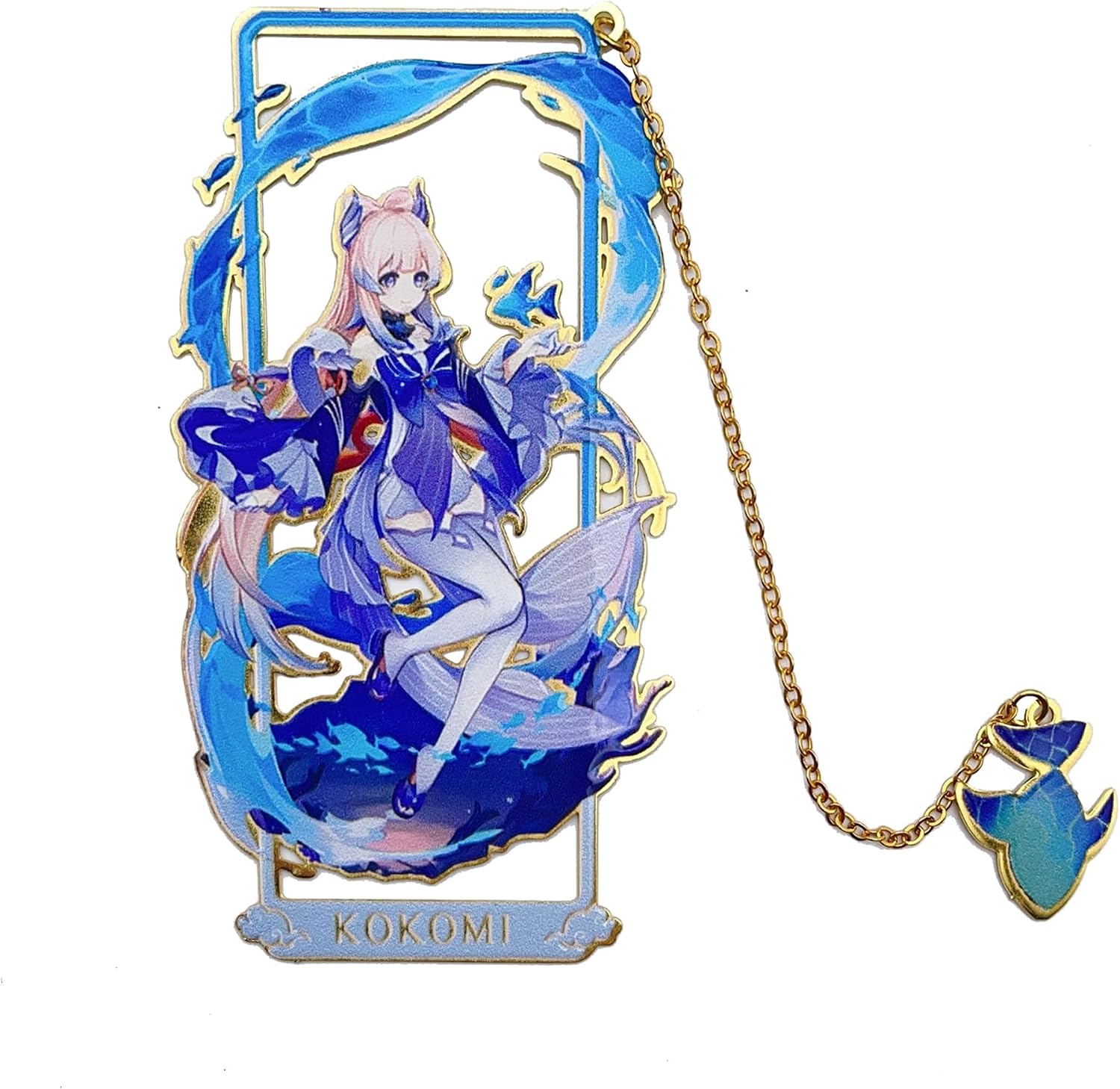 Amazon.com: Aamron 1Pcs for Genshin Impact Bookmark Metal Bookmarks ...