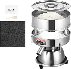 VEVOR Automatic Electric Vibrating Sieve, Stainless Steel Sifter Shaker ...