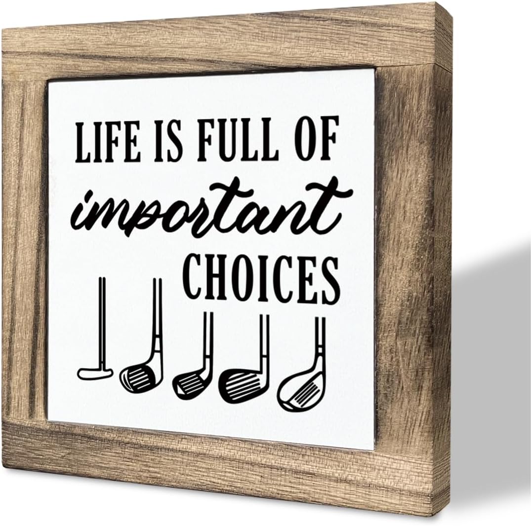 Amazon.com: Rustic Life is Full of Important Choices Wood Box Sign ...