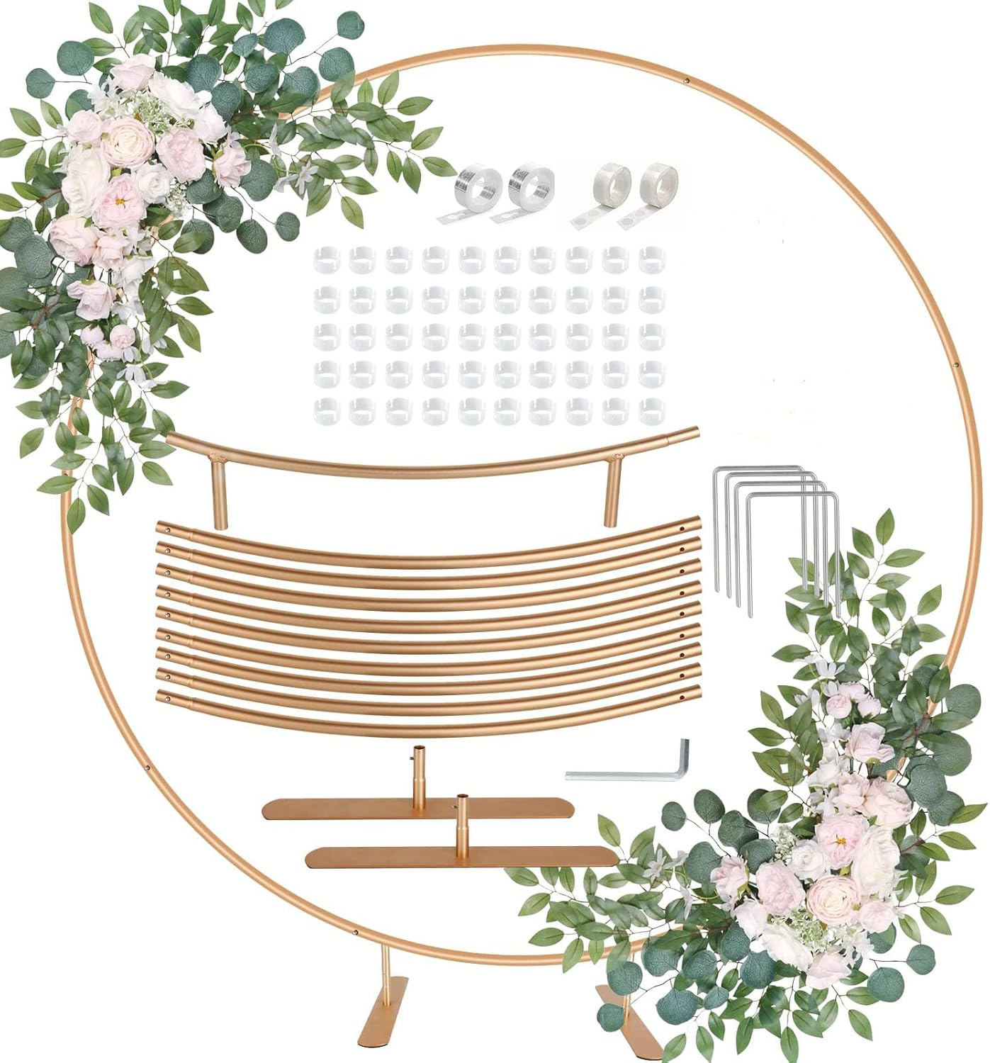 Amazon.com: iBosi Cheng 7.2ft Round Backdrop Stand, Circle Wedding Arch ...