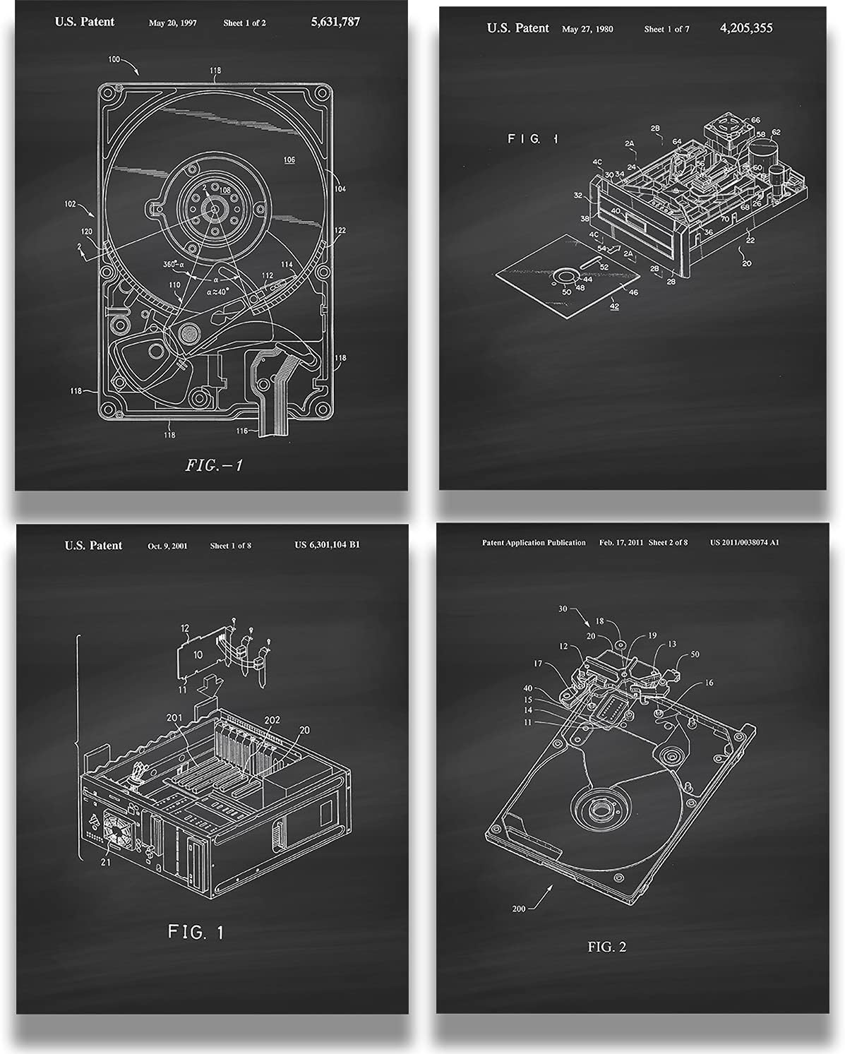 Govivo Computer Hard Drive Patents - A Set of Four Hard Drive Patents ...