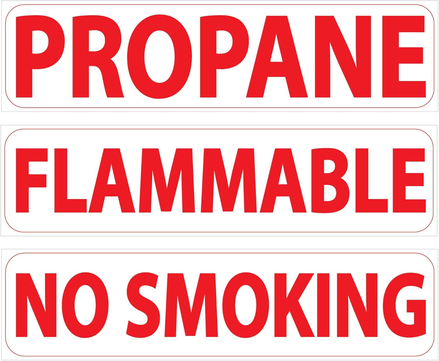 Amazon.com: (3 Pack) Propane, Flammable, No Smoking Gas Warning Sticker ...