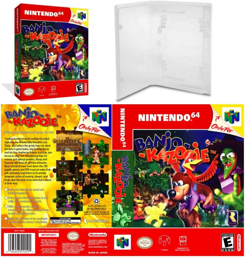 N64 Replacement Universal Game Case Box + Cover Art Work Only : Amazon ...