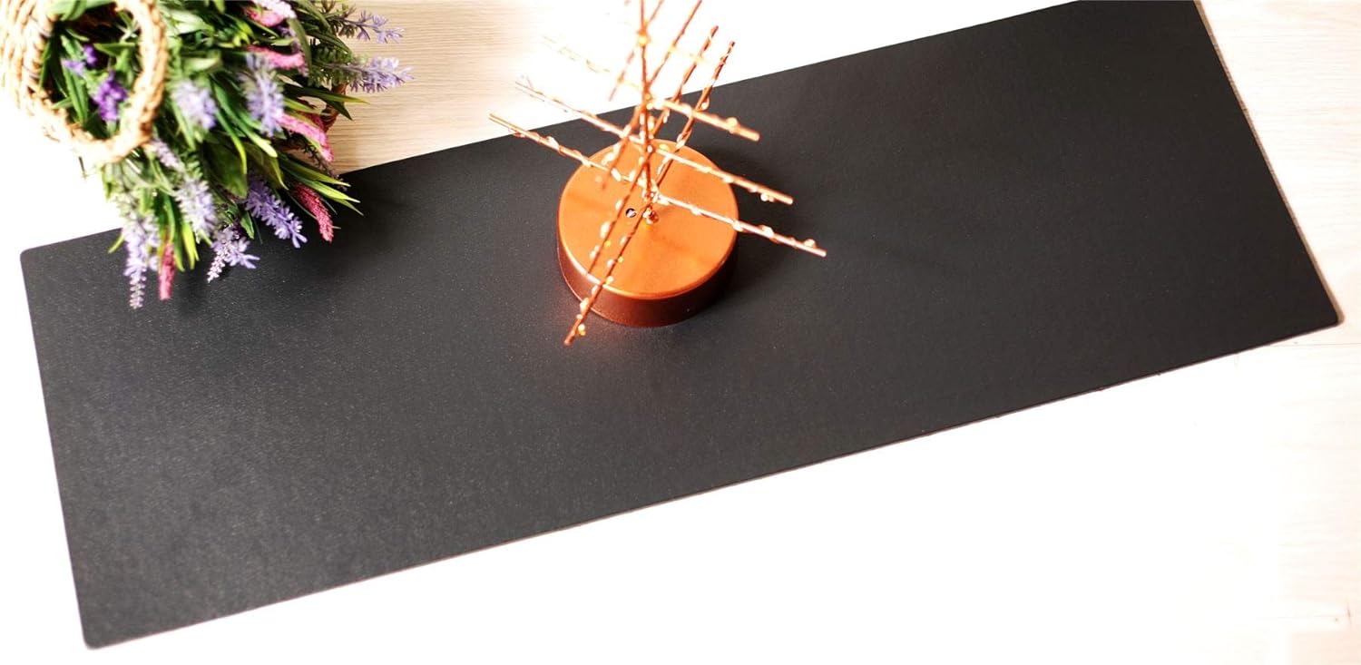 Luxury Charcoal 70cm Long Leatherboard Table Runner - Made in Britain ...