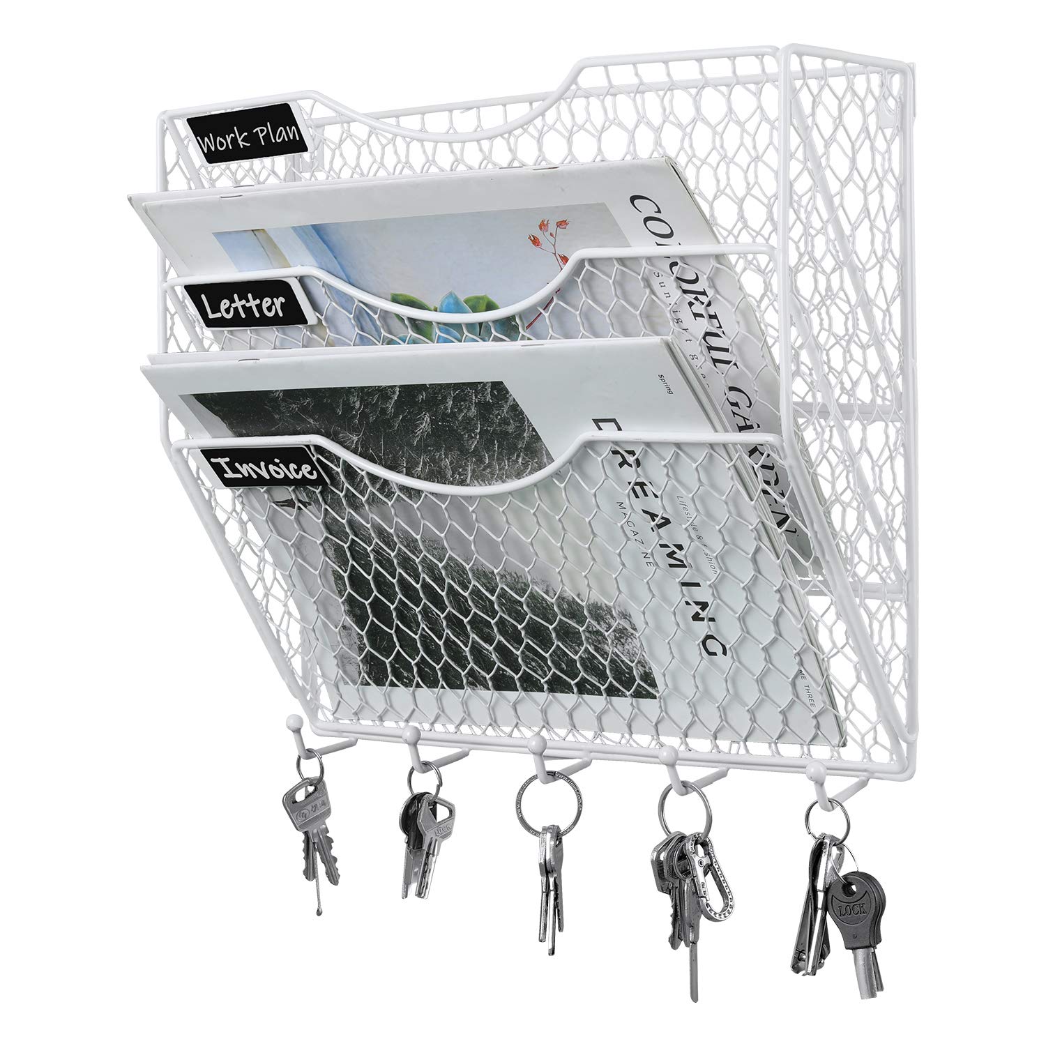 Snapklik.com : PAG Wall File Holder Hanging Mail Organizer Metal ...