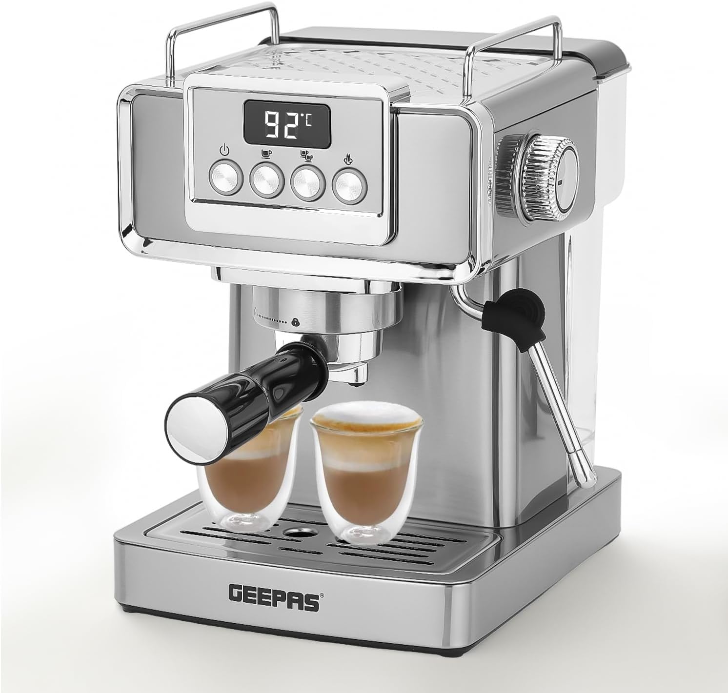 GEEPAS Espresso Coffee Machine with Milk Frother, 20 Bar Pressure | 1 ...