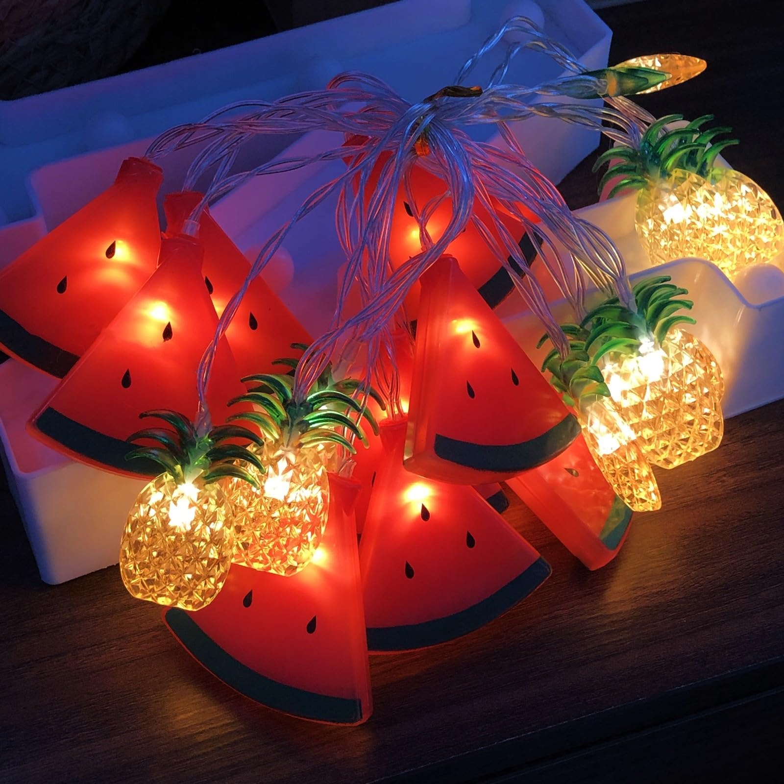 Pineapple Outdoor String Lights Vigdur 2 Packs Pineapple String Lights