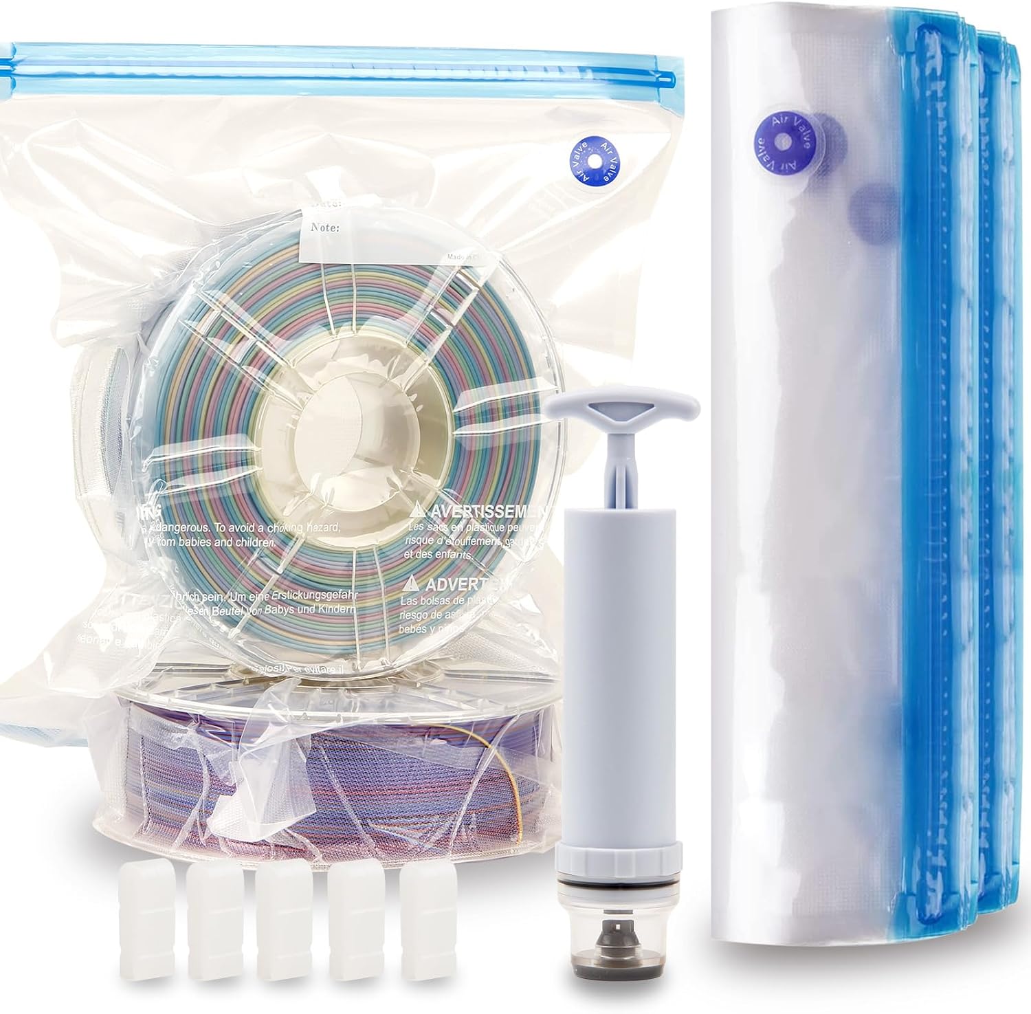 LVVJ3D Filament Storage Bags 30pcs, 3D Printer Filament Storage Bags ...
