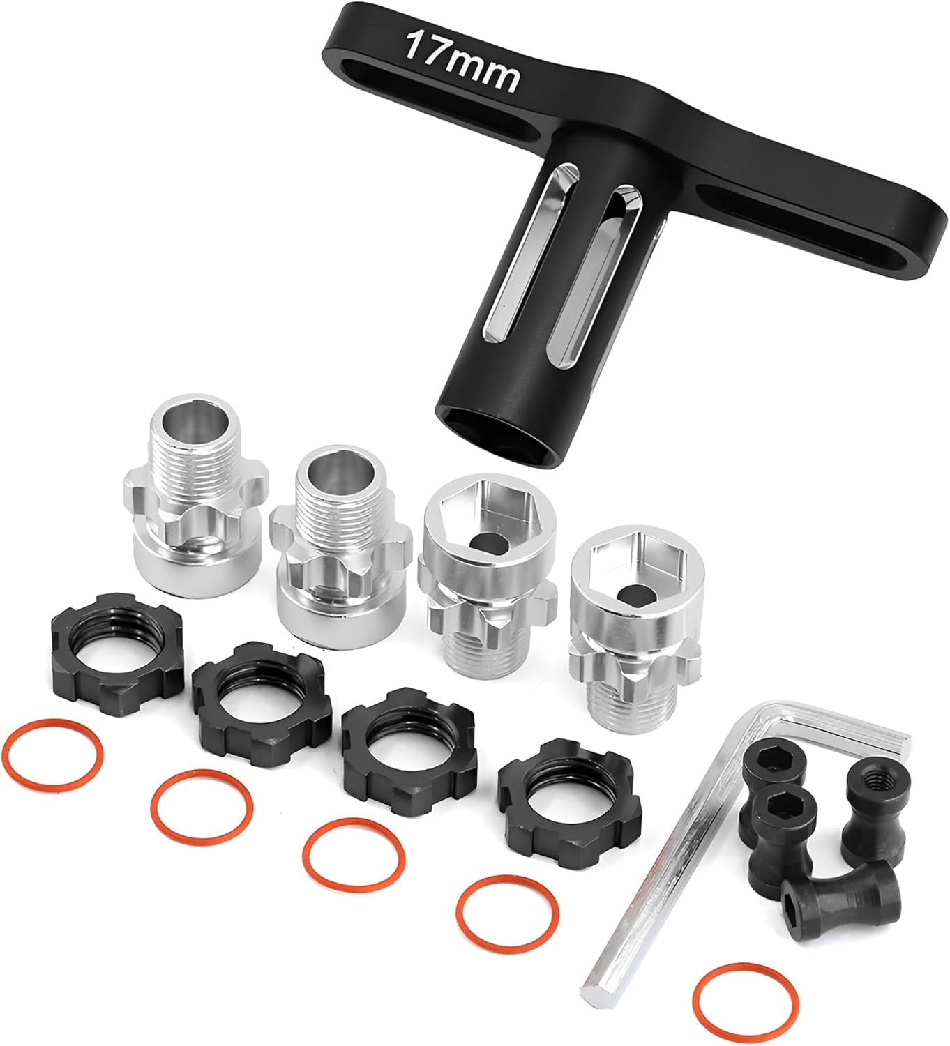 Amazon.com: 12mm to 17mm Hex Adapter, 1/10 Slash 4wd 2wd Wheel Hubs ...