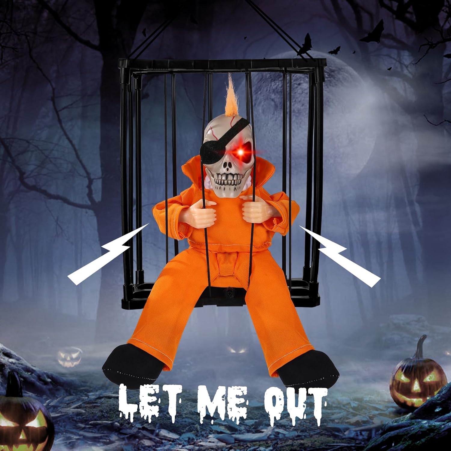 Amazon.com: XOYTN Screaming Animated Halloween Decoration，Animated ...