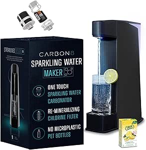 Amazon.com: Carbon8 Sparkling Water Maker Machine, Home Soda Stream Machine, Screw-In CO2 ...