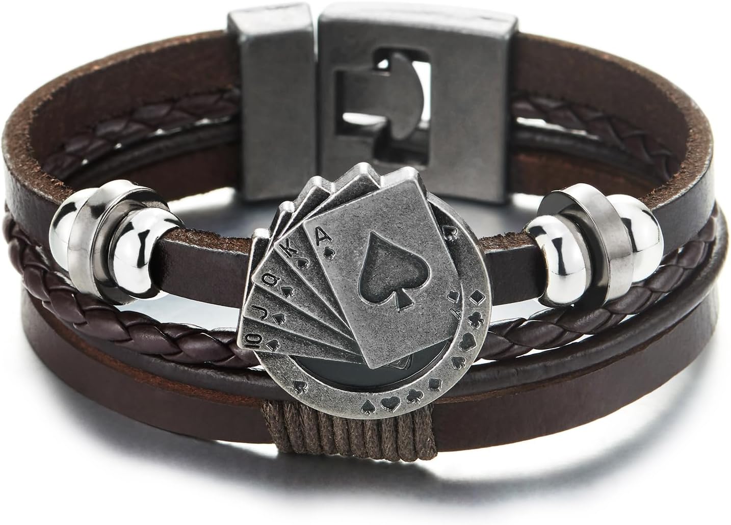 Amazon.com: COOLSTEELANDBEYOND Ace Card Poker Spade Sequence Bead ...