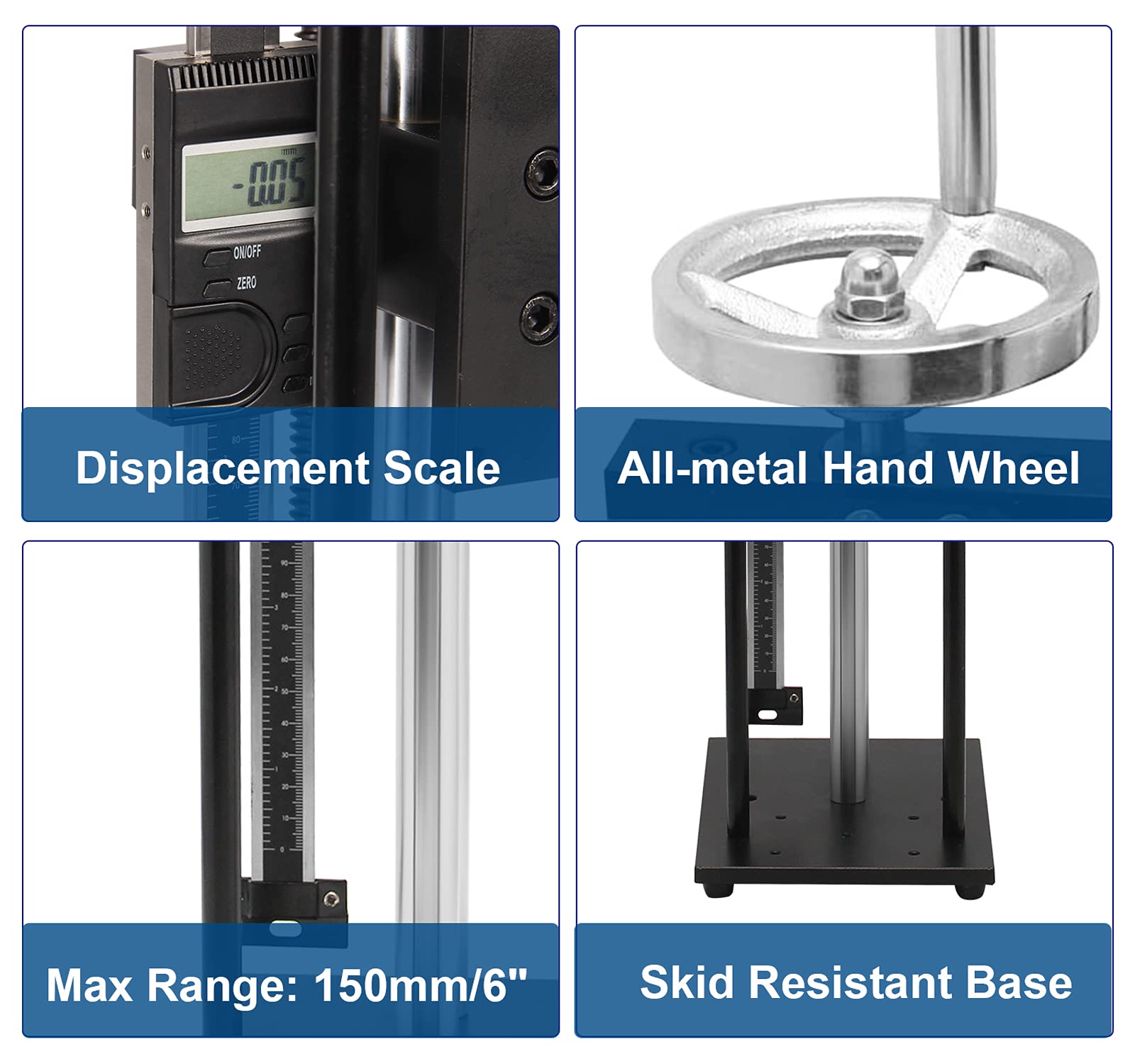 BAOSHISHAN Force Test Stand Hand Wheel-Operated Push Pull Test Stand ...