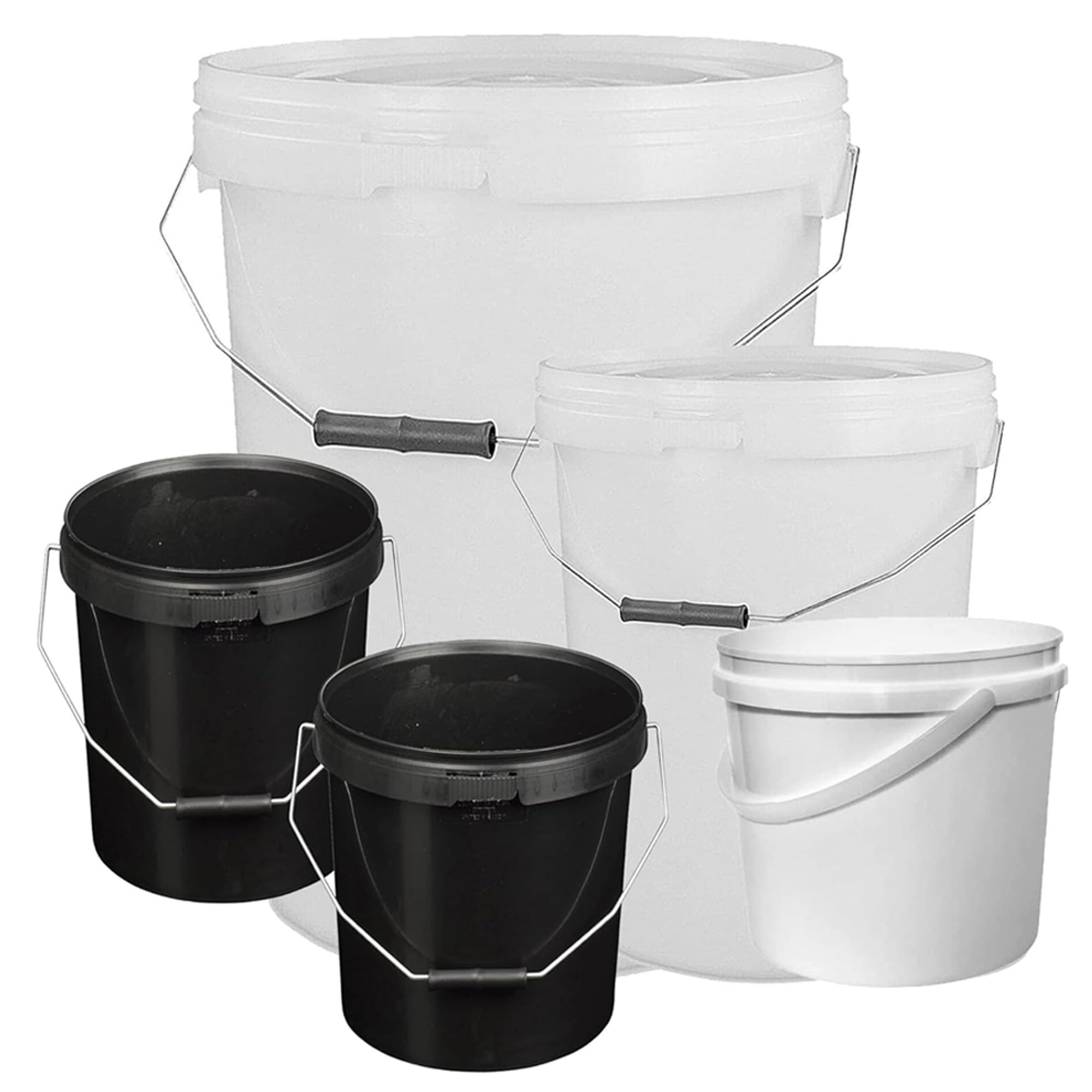 Multipurpose 5L, 10L, 15L, 20L & 25L Strong Heavy Duty Black/White ...
