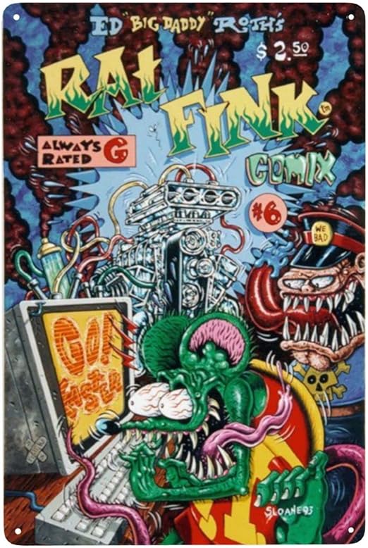 Amazon.com: Rat Fink Monster Ed Roth Big Daddy Daddy Roth Retro Vintage ...