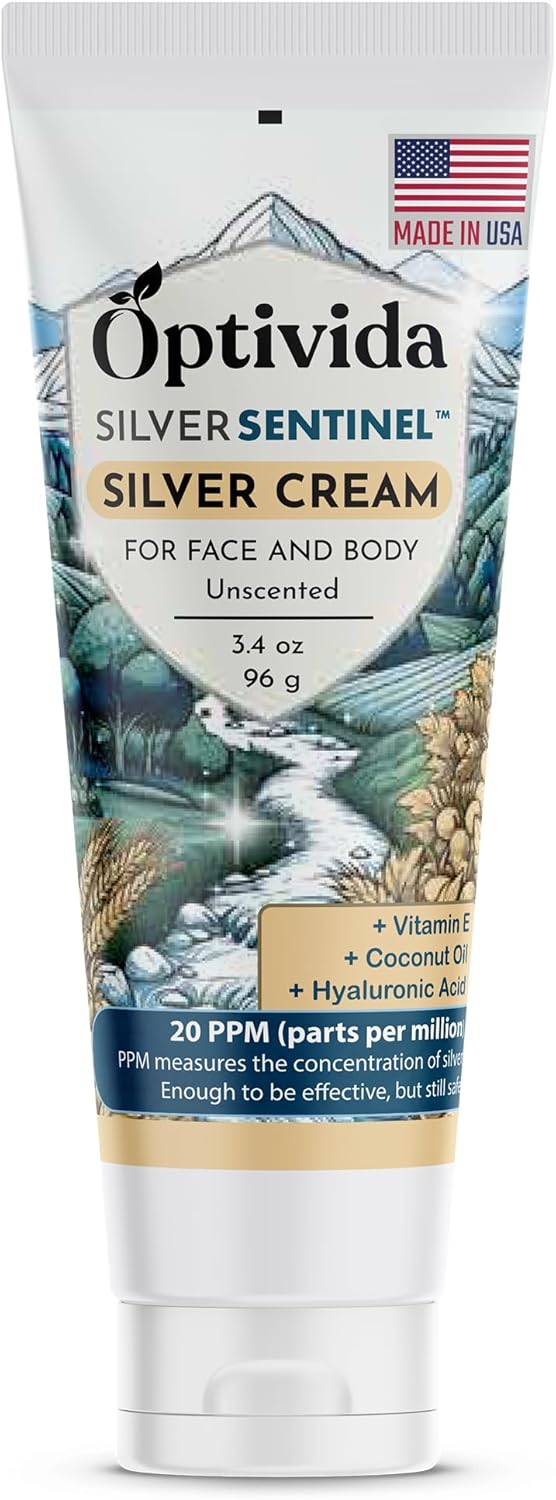Amazon.com: Optivida Nano Silver Skin Healing Cream - Skin Healing ...