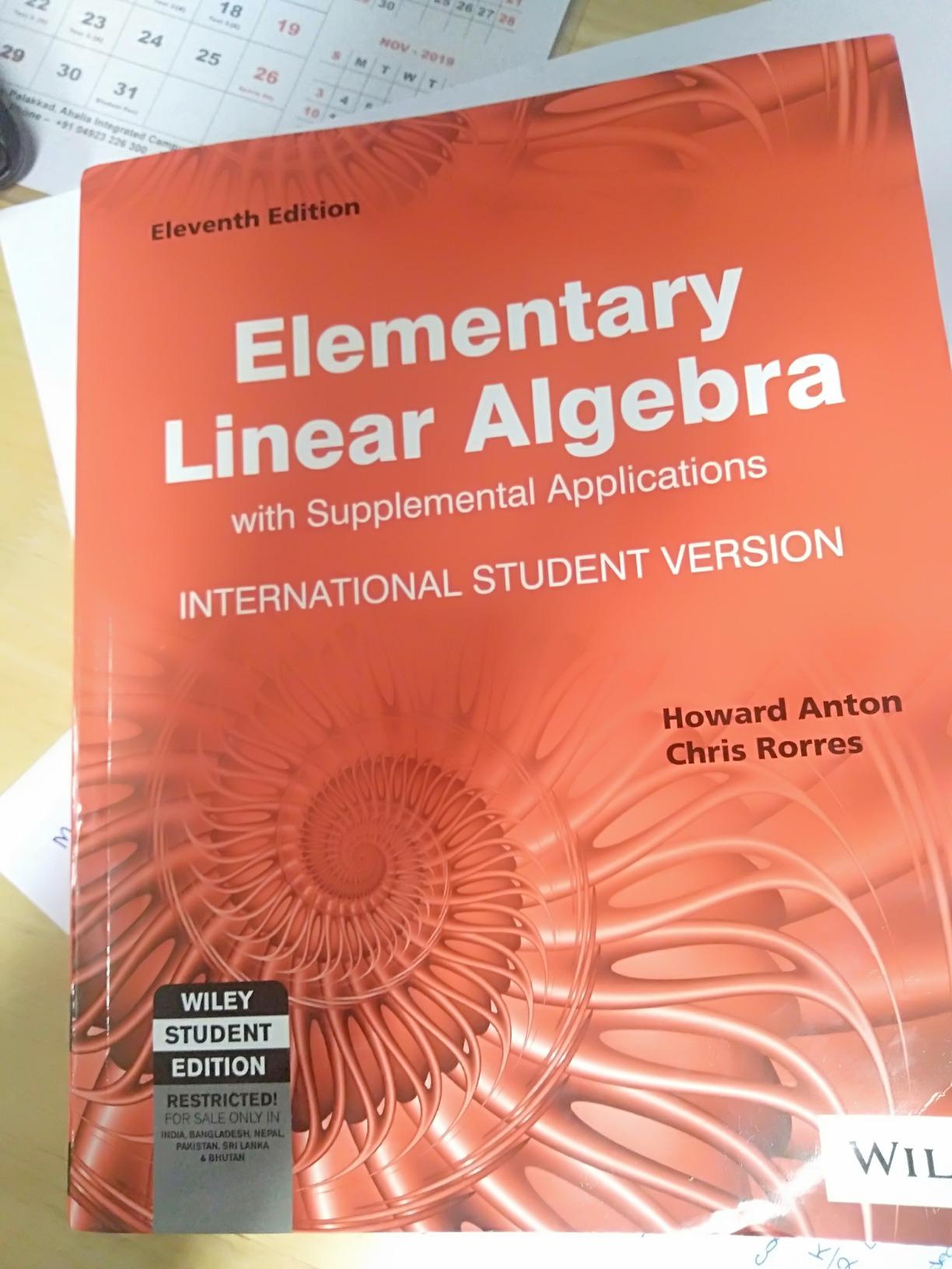 Elementary Linear Algebra with Supplemental Applications