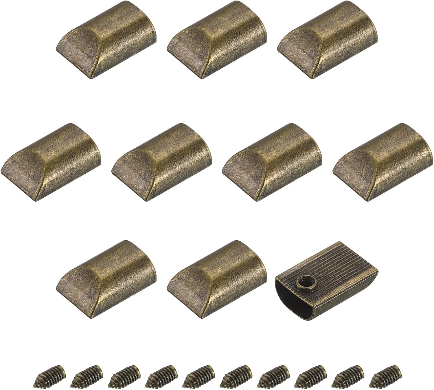 Amazon.com: uxcell 30Pcs Metal Zipper Stoppers, Rectangle Pull Top Ends ...