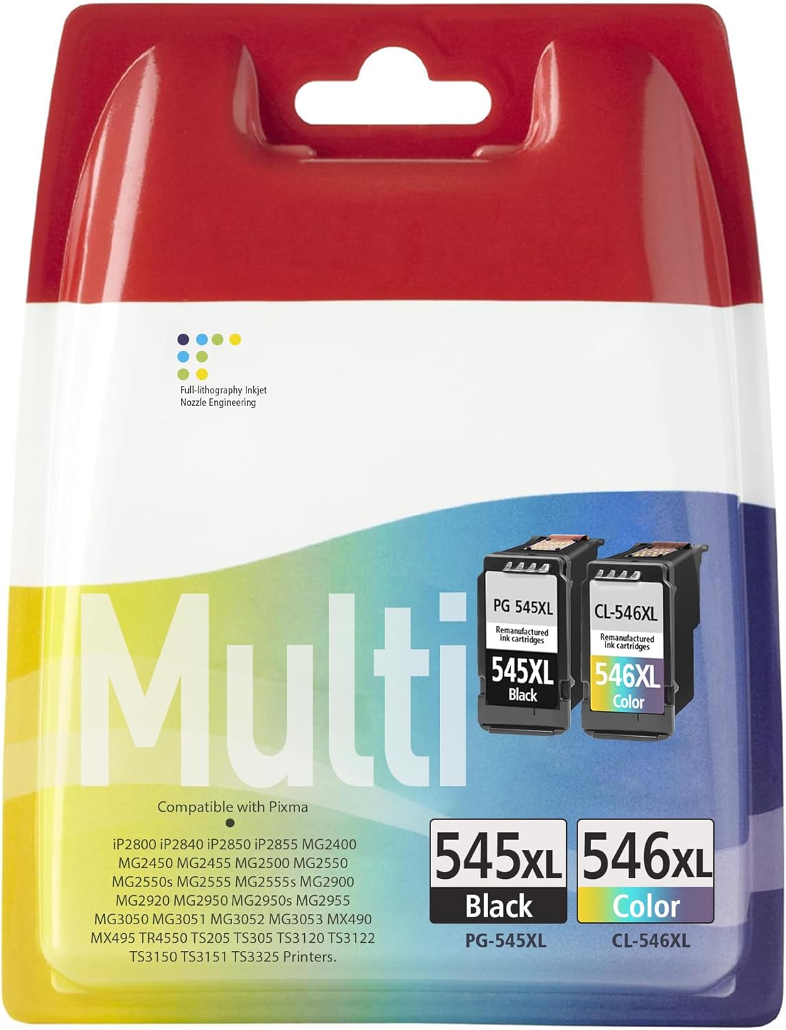 545 546 XL Cartucce d'inchiostro,ColoWorld Rigenerata Cartuccia PG-545 ...