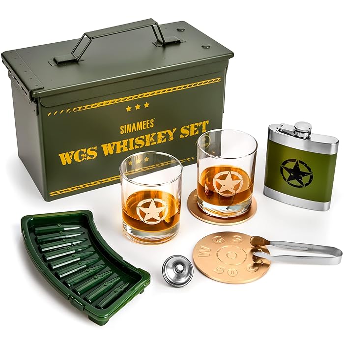 Buy SINAMEES Ammo Themed Whiskey Glass set for Whiskey Lovers- Old ...