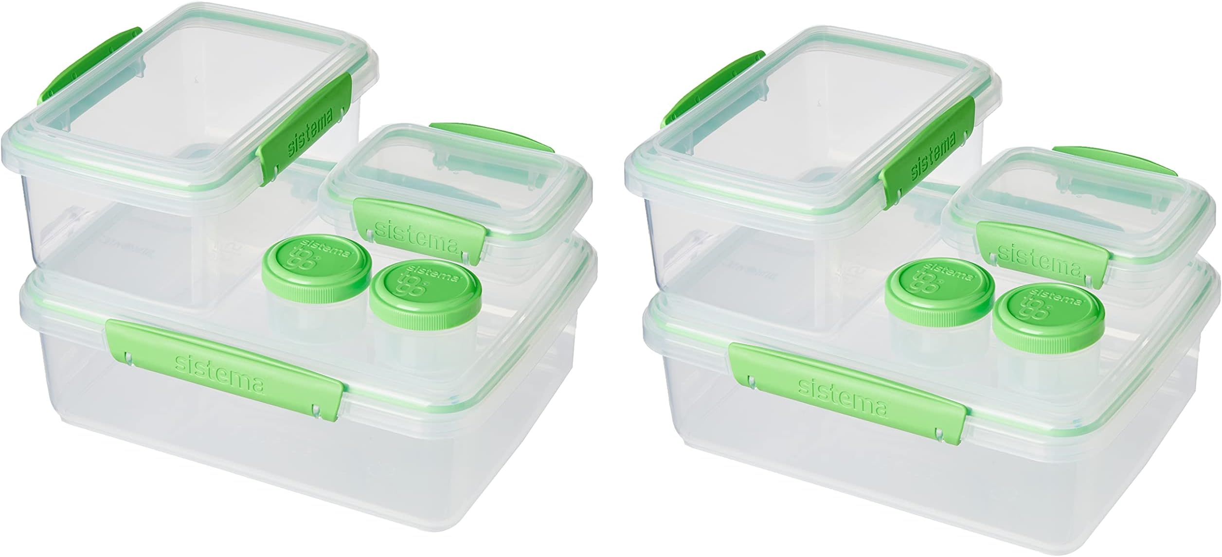 Amazon.com: Sistema 10 Piece Food Storage Containers with Salad ...