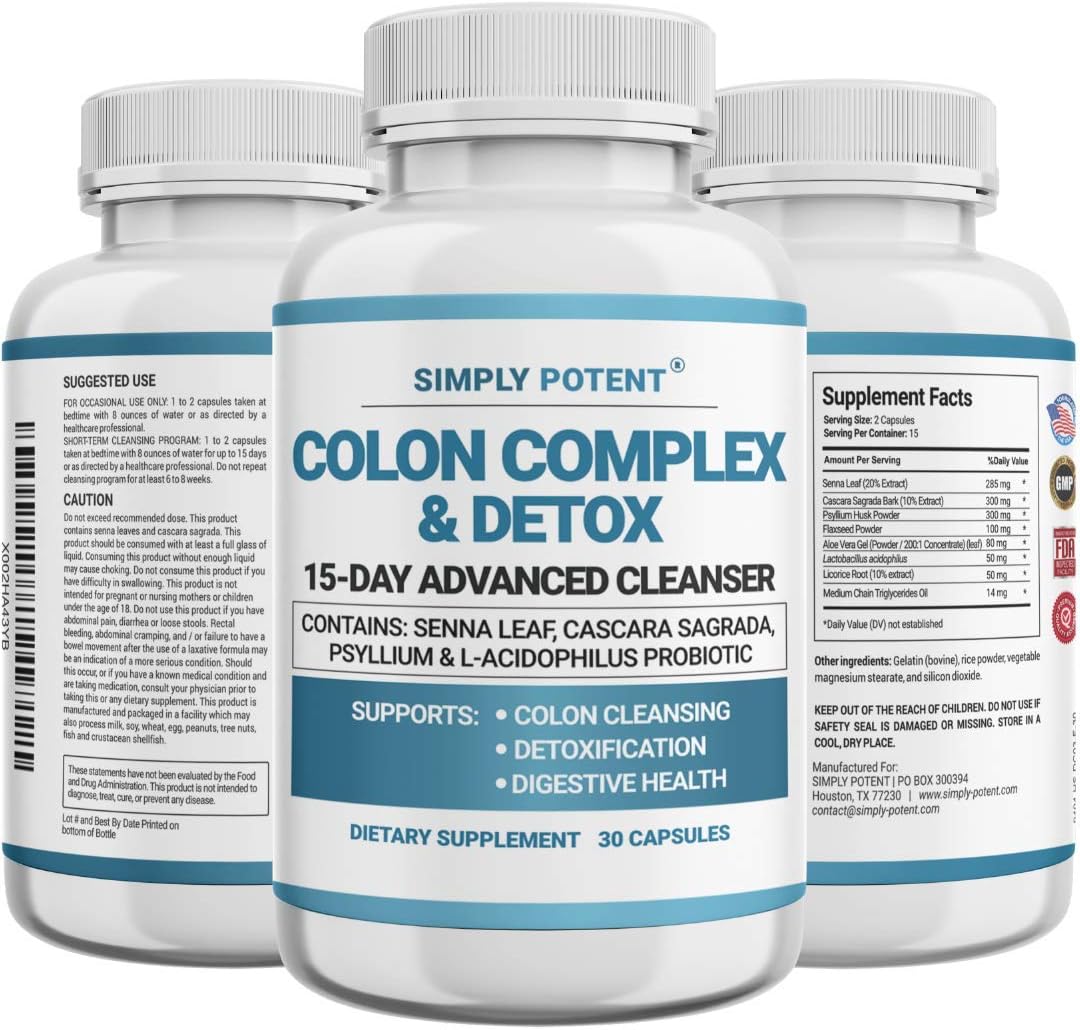 Amazon.com: Simply Potent Natural Colon Cleanse - Gentle Colon Cleanser ...