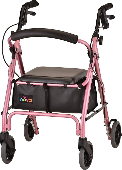 Amazon.com: NOVA GetGo Petite Narrow Rollator Walker for Seniors ...