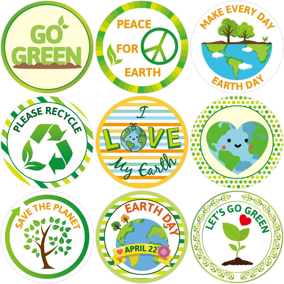 Amazon.com: Fancy Land Save The Earth Stickers for Kids 500 Pcs ...