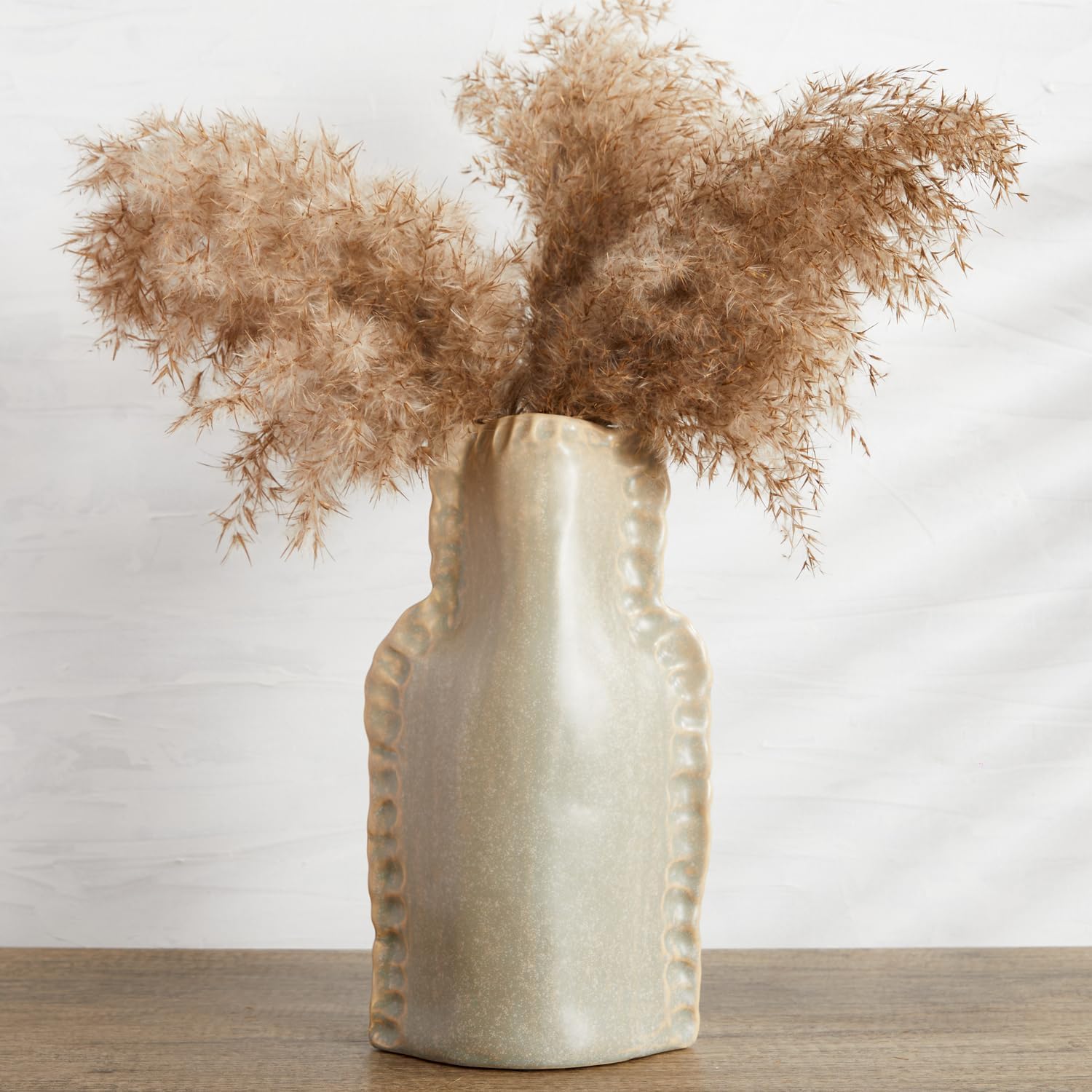 Amazon.com: Farmhouse Decor Ceramic Vase Boho Modern Rustic Home 10.5”H ...