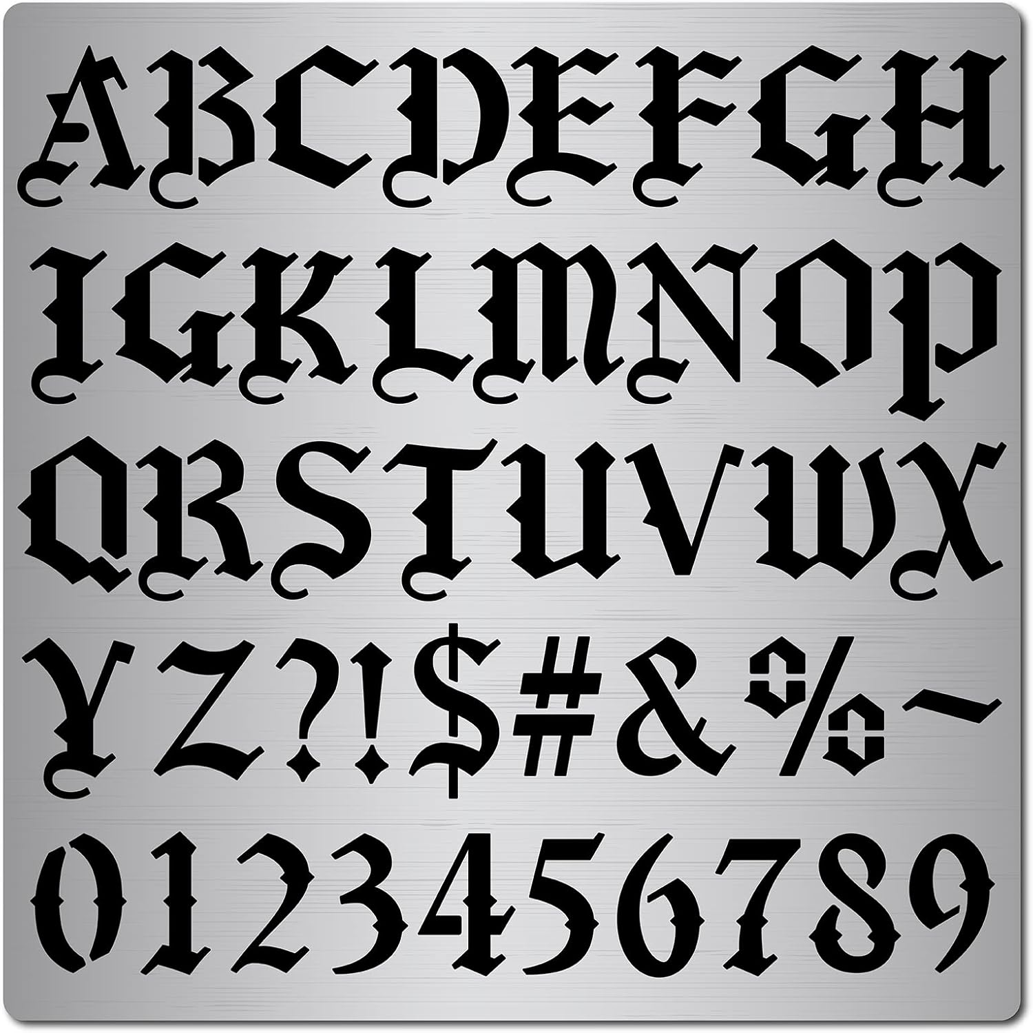 Amazon.com : GORGECRAFT 6.3 Inch Metal Gothic Font Lettering Stencil 1 ...