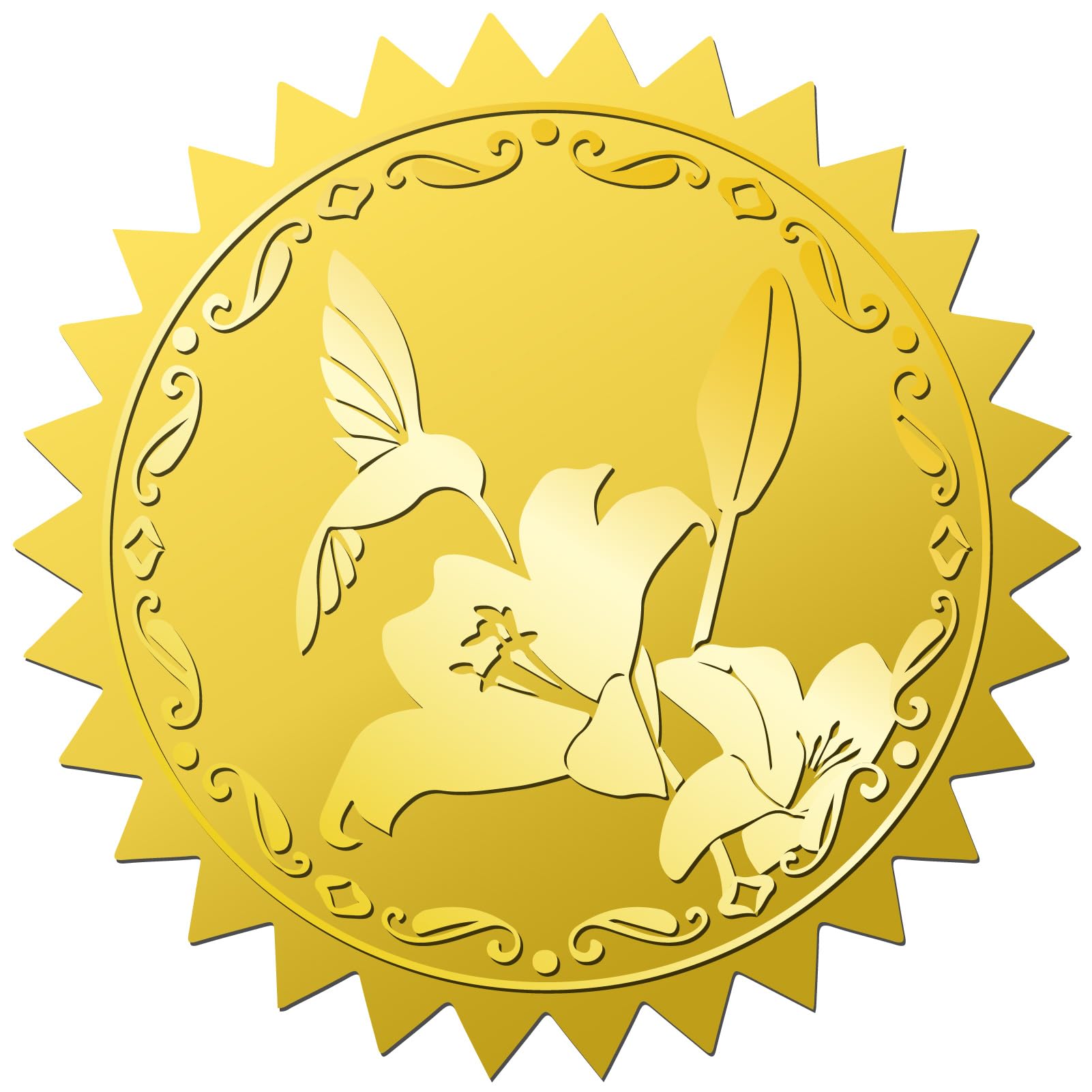 Amazon.com: CRASPIRE Hummingbird 408Pcs Gold Foil Embossed Stickers 2 ...