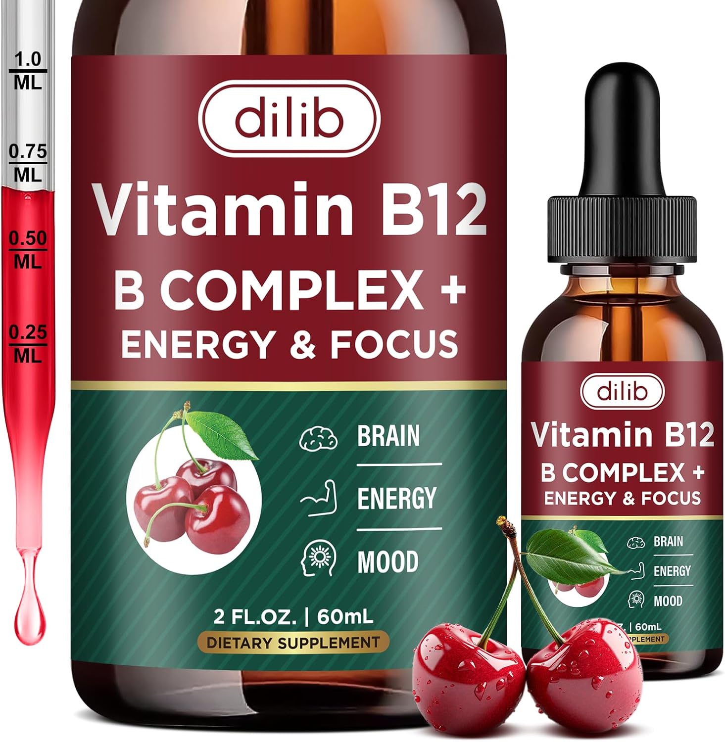 Amazon.com: Vitamin B12 Complex 5000 mcg | Vegan B12 Liquid Drops ...