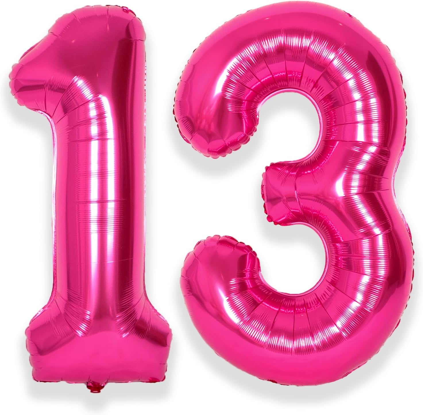 Amazon.com: SUWEN 40 Inch Hot Pink Large 13 Number Balloons Big Foil ...
