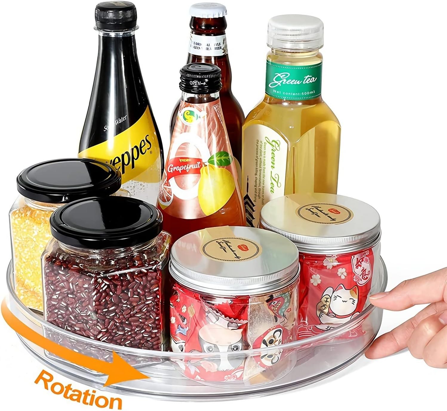 Lazy Susan Turntable Cupboard Organiser Revolving Spice Rack for ...