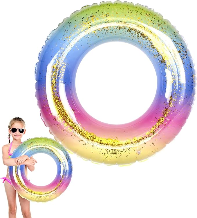 WenYa Swimming Ring for Kids, Transparent Floating Swimming Ring with ...