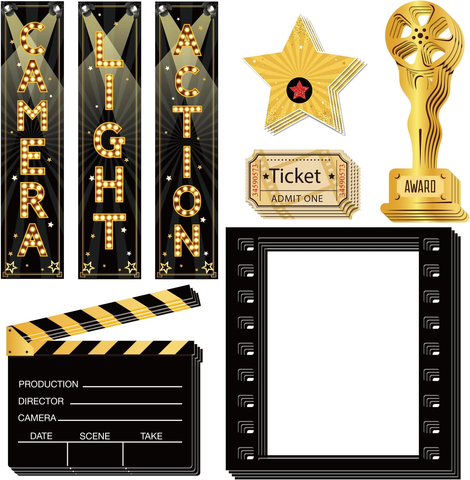 Amazon.com: Photobooth Props Bollywood (Set of 10) / Party ...